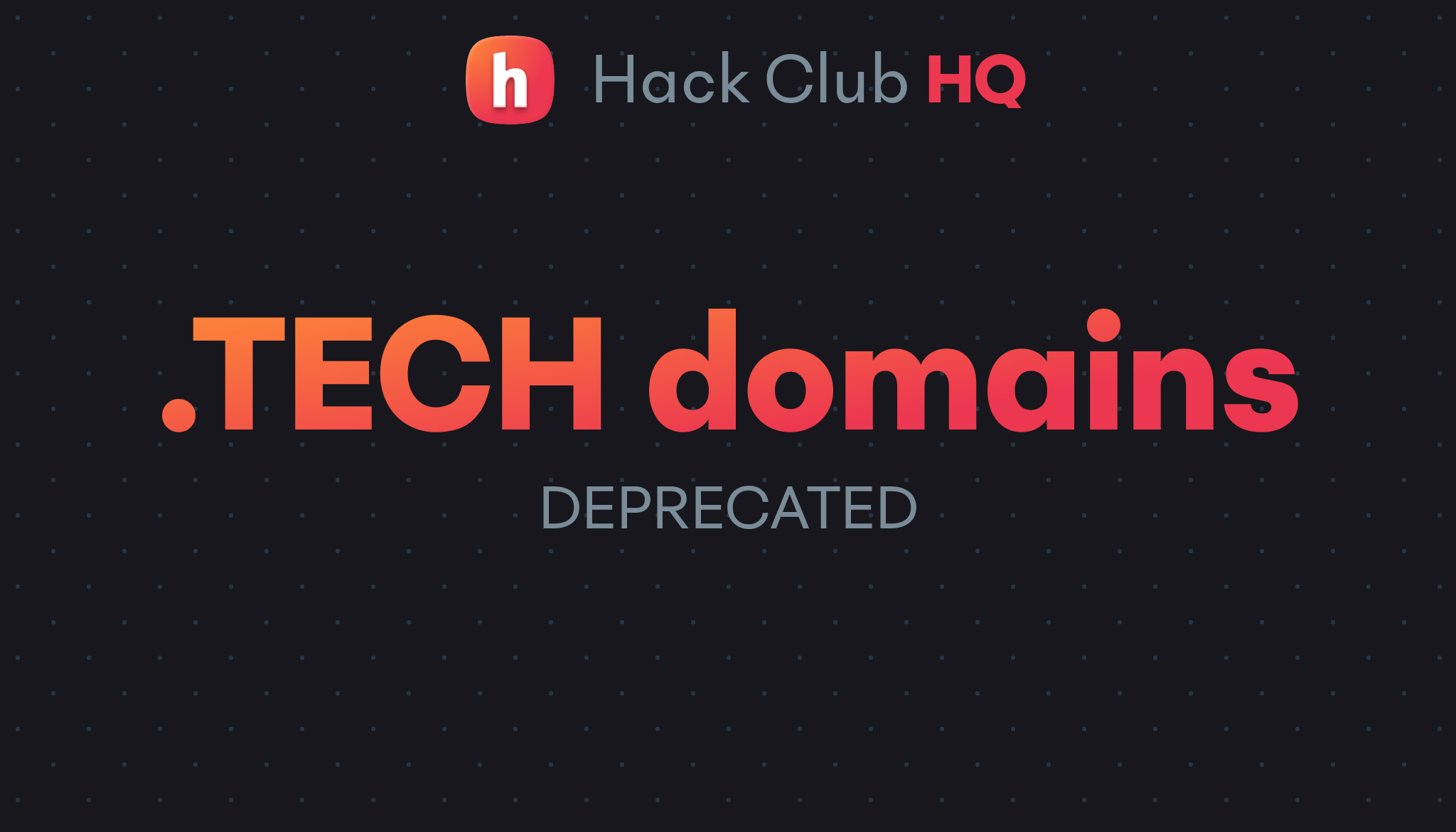 .TECH domains – Hack Club .TECH domains – Hack Club